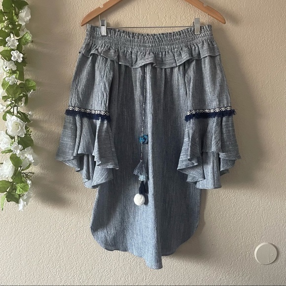 Misa Los Angeles | Dresses | Nwot Misa Vanessa Blue Cotton Chambray ...